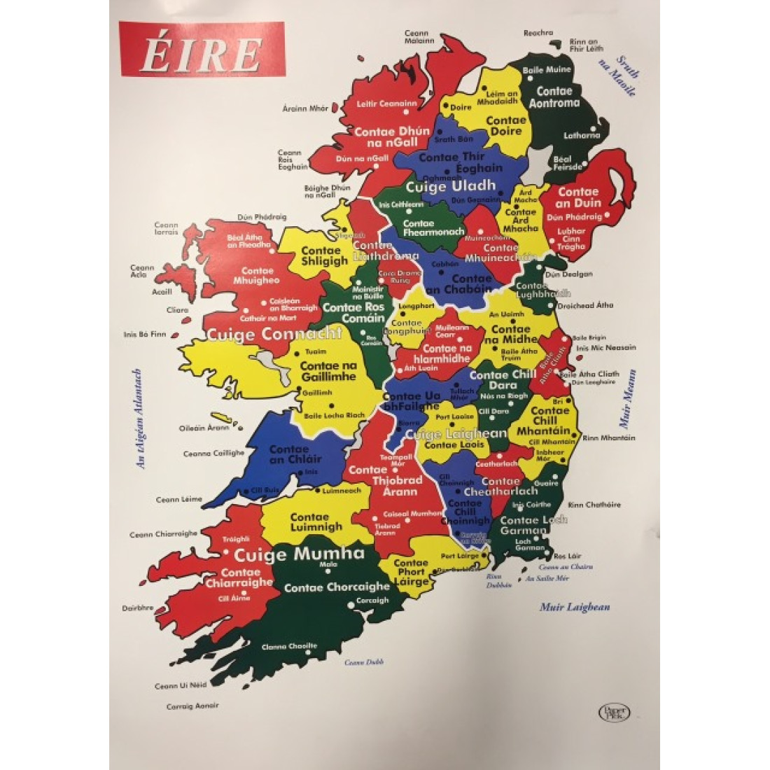 Poster Map of Ireland (Gaeilge) | Teacher & School Supplies| The ...